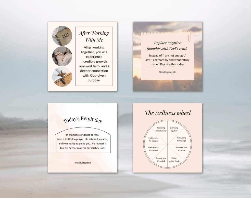 55 Christian Life Coach Social Media Templates | Canva Designs for ...