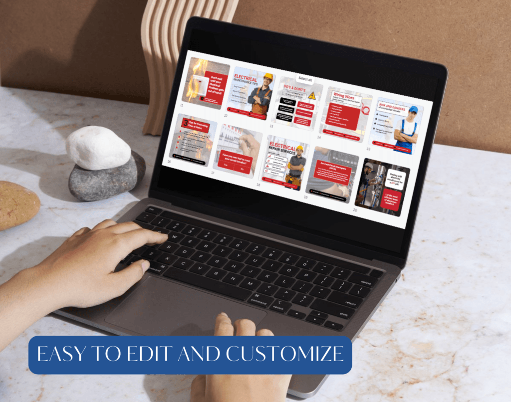 Electrician & Wiring Technician Canva Templates | Social Media Posts ...