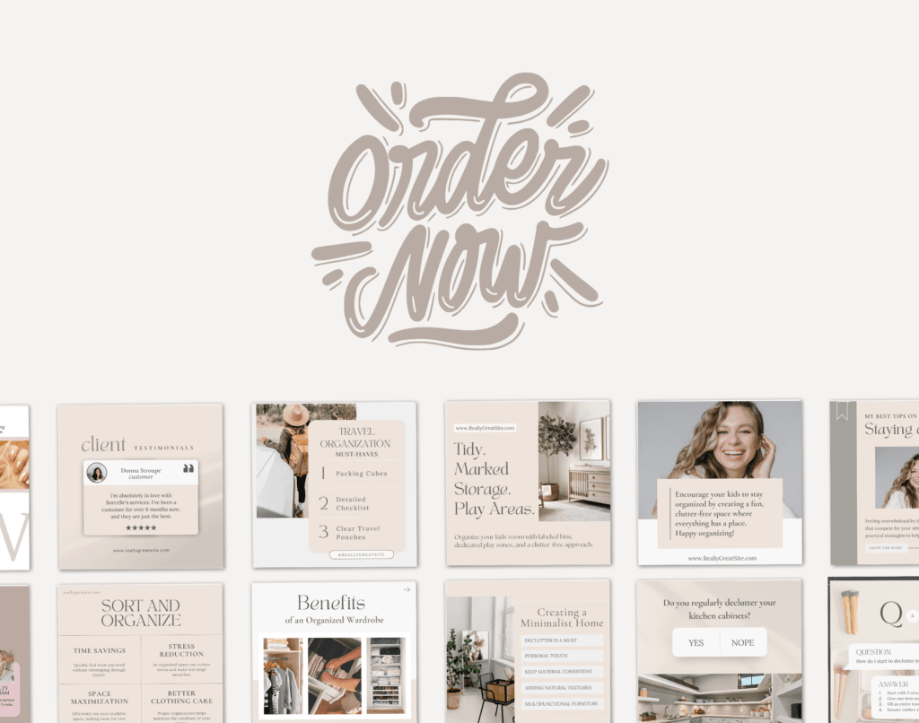 Home Organization Canva Templates | Social Media Designs for ...