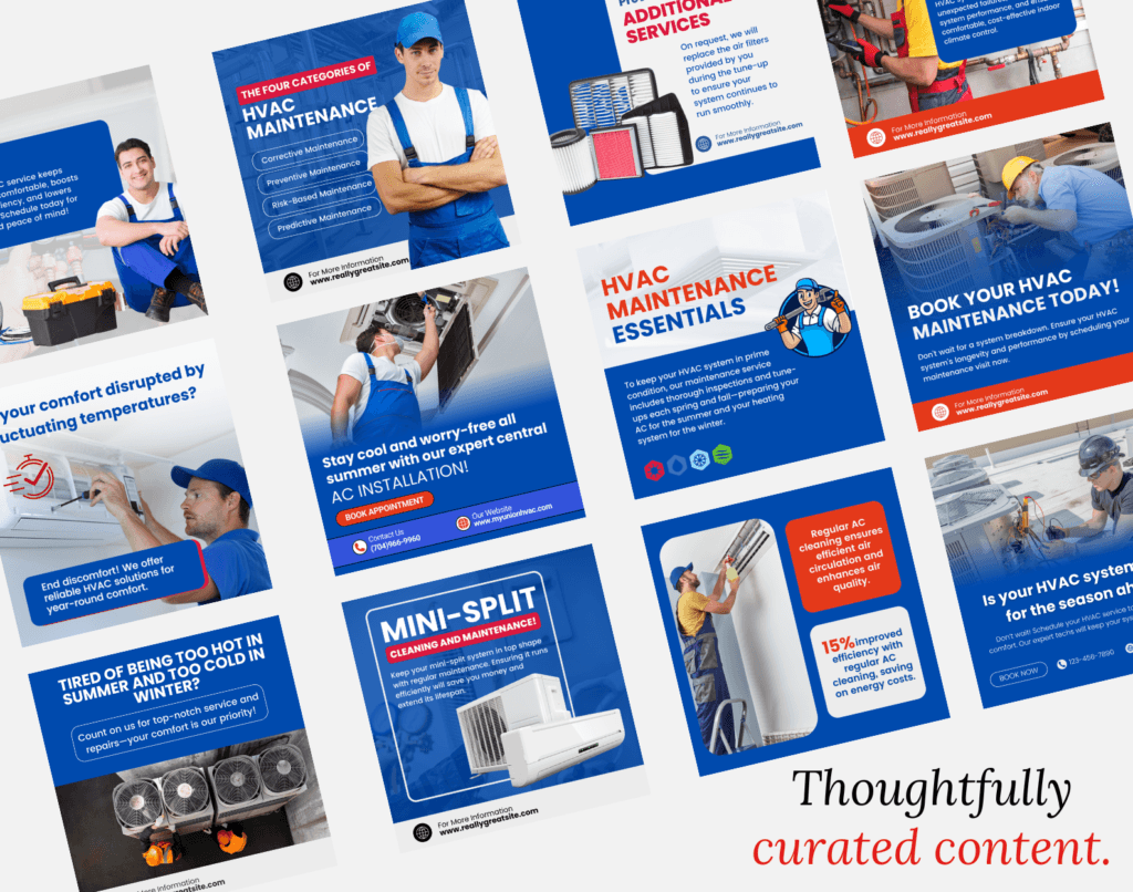 HVAC Social Media Templates | Canva Designs for Heating, Ventilation ...