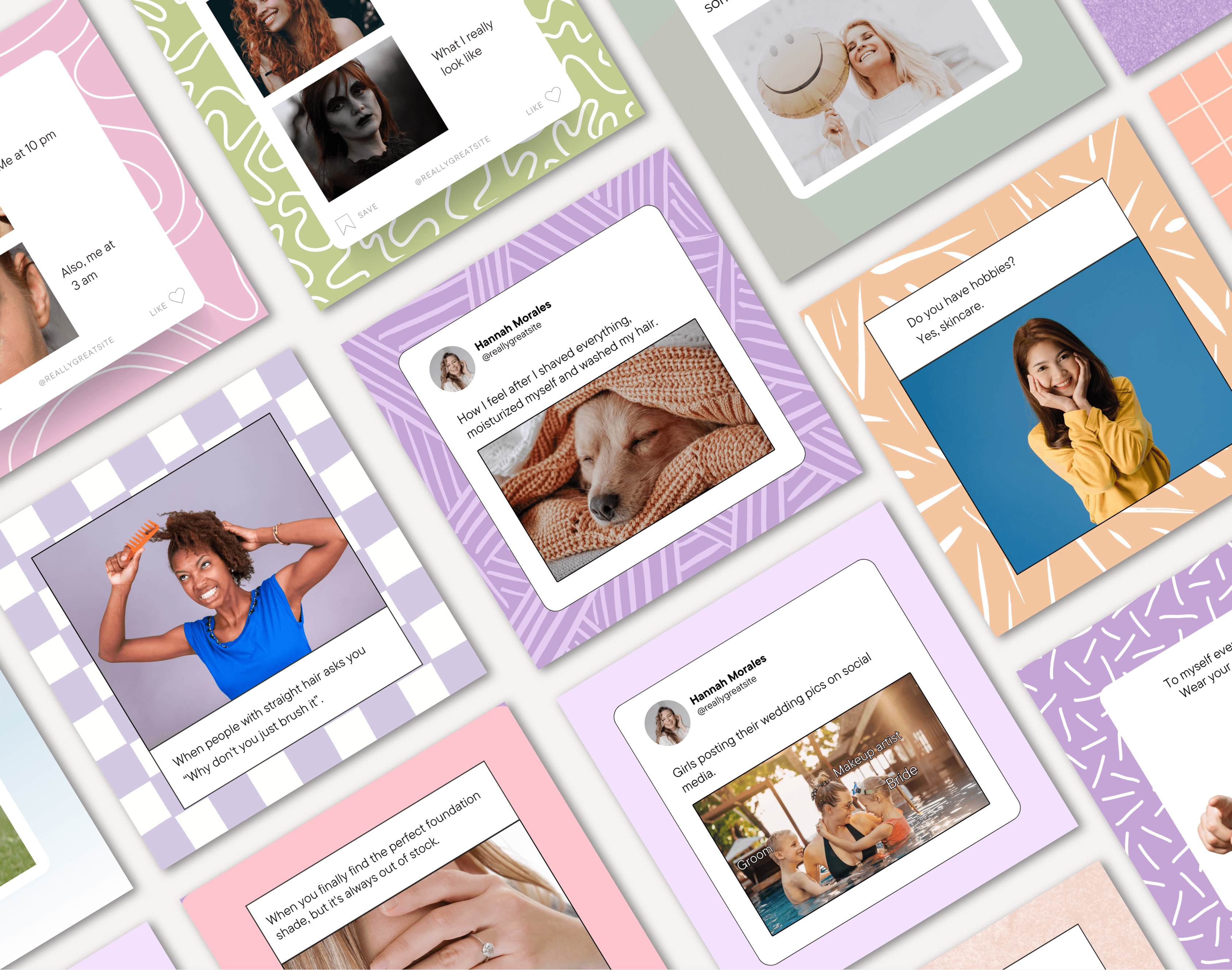 55 Colorful Instagram Meme & GIF Templates | Engagement Boosters for ...