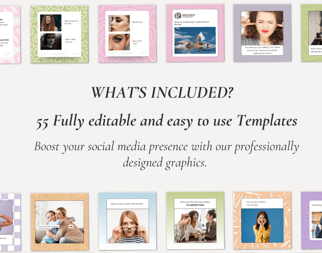 55 Colorful Instagram Meme & GIF Templates | Engagement Boosters for ...