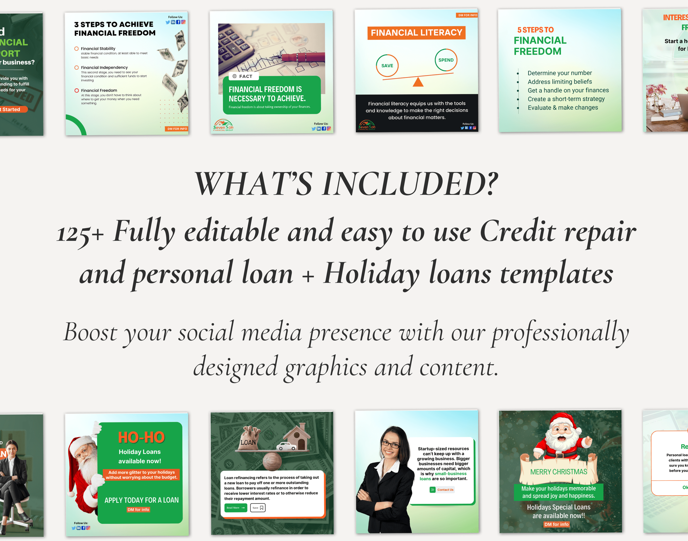 Credit Repair, FICO Scoring, Personal Loans, Holiday Loans & Financial Services Instagram Canva ...